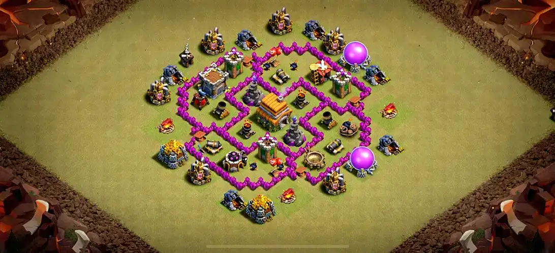 Meta-Dominant TH6 War Coc Layout | Anti 3 Stars Yetimite
