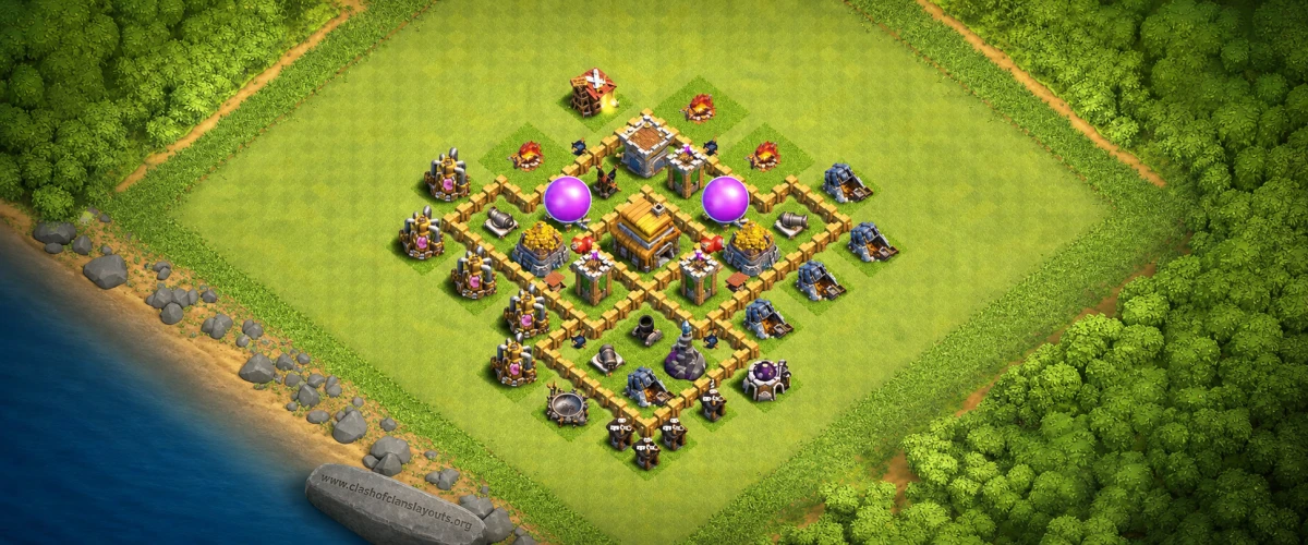 Recommended TH5 Farming Coc Layout | Anti Air newborn